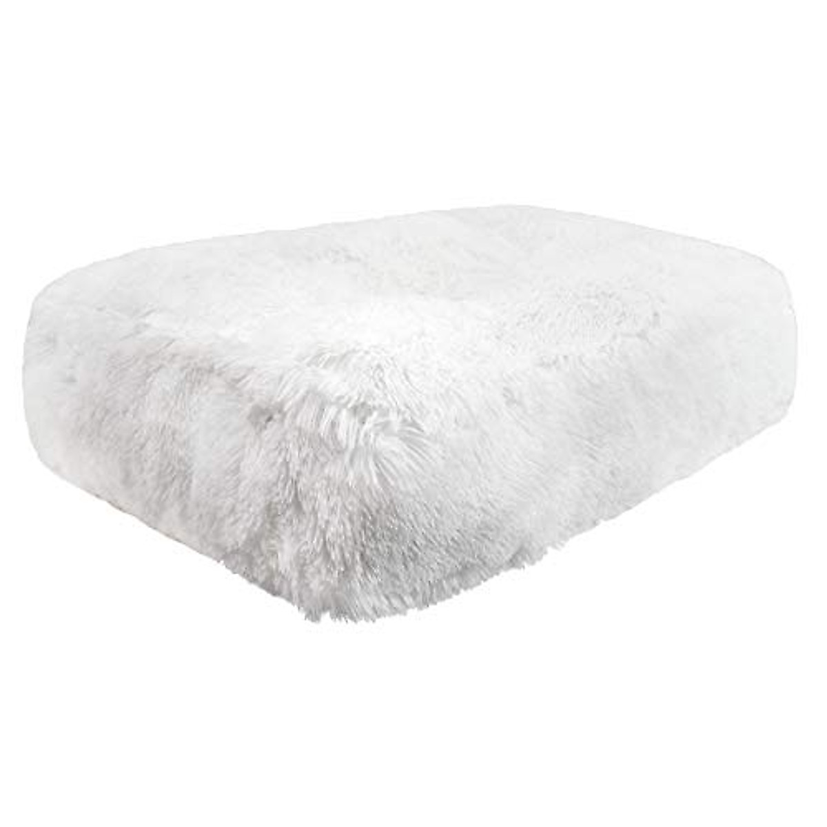 Bessie and Barnie Rectangle Dog Bed - Extra Plush Faux Fur Dog Bean Bag Bed - Fluffy Dog Beds for Large Dogs - Waterproof Lining and Removable Washable Cover - Multiple Sizes & Colors Available