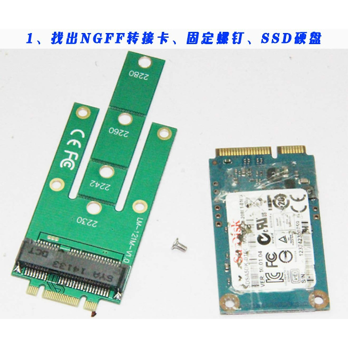 JMT NGFF M.2 B Key SSD to MSATA Mini PCIE Adapter Converter Card for 22x30mm 22x42mm 22x60mm 22x80 SSD