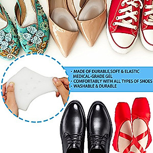 Heel Cups, Plantar Fasciitis Inserts, Heel Pads Cushion (3 Pairs, FSA or HSA Eligible) Great for Heel Pain, Heal Dry Cracked Heels, Achilles Tendinitis, for Men & Women. (Gel Heel Cups)