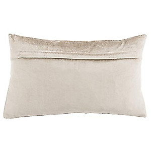Safavieh Deston Darling Throw Pillow, 12"x22", Beige/Gold