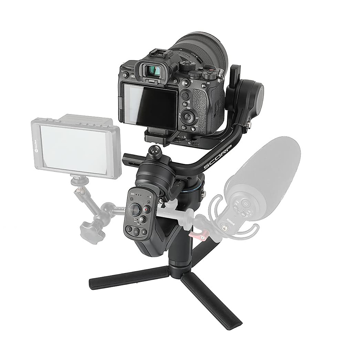 FeiyuTech Official SCORP-C Camera Stabilizer,3-Axis Handheld Gimbal for DSLR and Mirrorless Camera,5.5lbs Payload,Sony,Canon,Panasonic,Lumix,Nikon,Fujifilm,Grip,Lightweight,Button Control