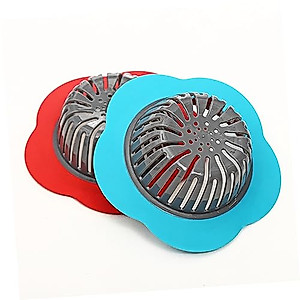 Uonlytech 3pcs Kitchen Sink Strainer Kitchen Sink Filter Strainer for Kitchen Sink Bathtub Strainer Sewer Drain Net Filter Sink Garbage Mesh Filter Bathroom Strainer Sink Filter Basket Red