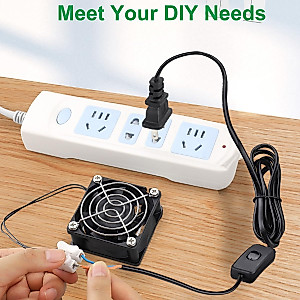 GDSTIME EC Cooling Fan 60mm x 60mm x 25mm AC 110V 115V 120V 220V 240V Dual Ball Bearings