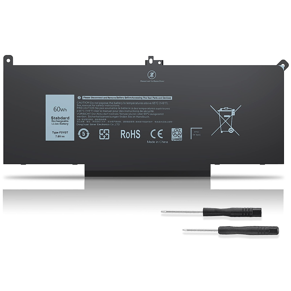 7480 F3YGT 2X39G 60WH Laptop Battery for Dell Latitude 12 7000 7280 7290 13 7000 7380 7390 P29S002 14 7000 7480 7490 E7280 E7480 E7490 E7290 E7380 Battery fits Dell 453-BBCF 451-BBYE KG7VF DM3WC DM6WC