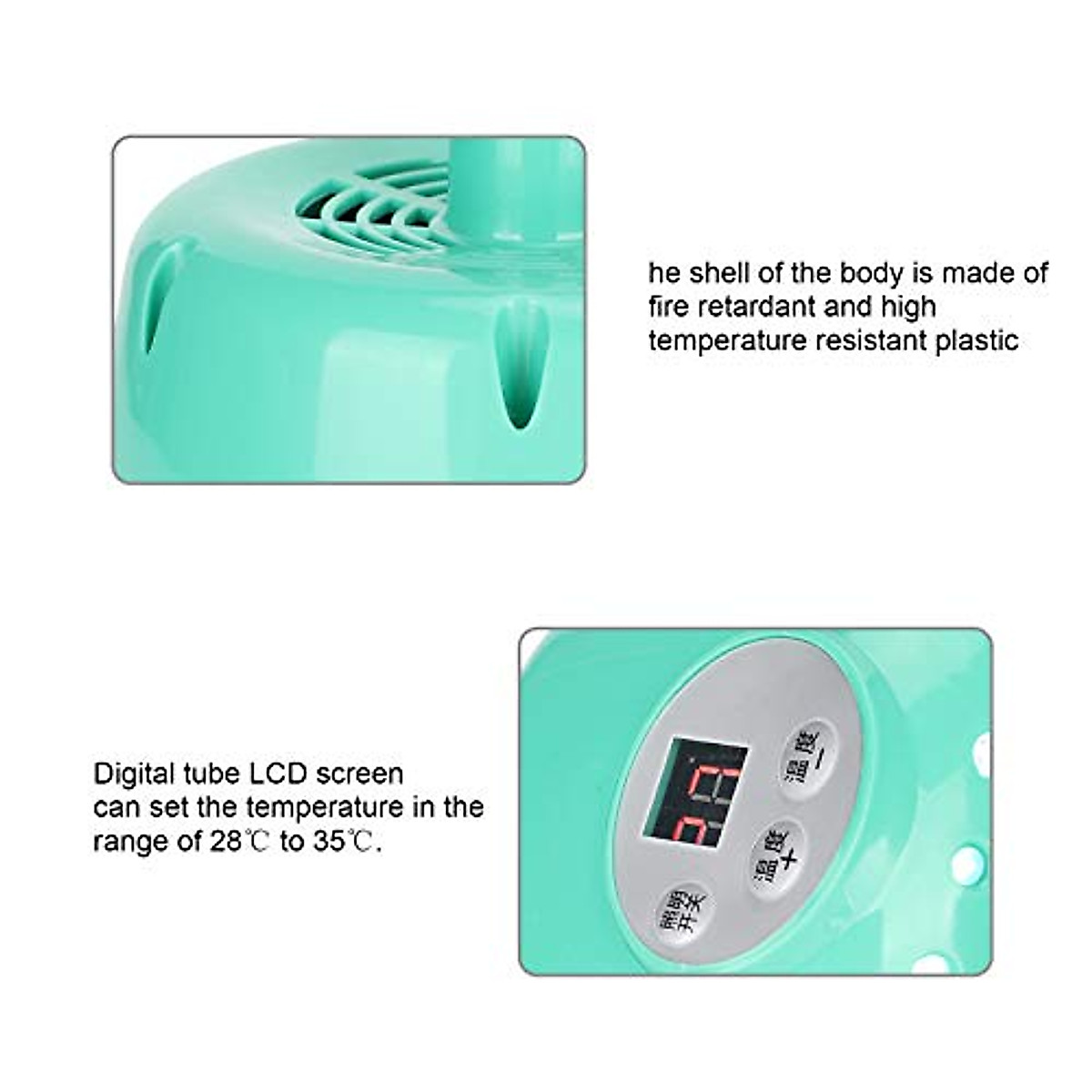 Poultry Heat Lamp, Pet Heat Lamp E27 Bulb Cultivation Heating Lamp Keep Warming Light for Brooder Piglets Heater Chicken Ducks Livestock Pet Coop 220V