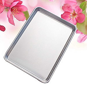 Luxshiny Metal Baking Tray Chef Oven Cake Tray Dessert Bakery Pan Broiling Pan for Oven Kitchen Oven Pan Cake Baking Dish Broiler Pan for Oven Cookie Baking Pan Accessories Bakeware