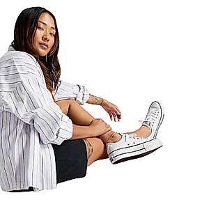 Converse Women's Chuck Taylor All Star Lift Sneakers, White/Black/White, 8 Medium US