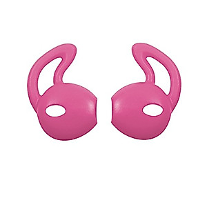 ALXCD Ear Gel for iPhone Earpods, Ear Buds Tips Bumper, 4 Pair White Anti-Slip Soft Silicone Replacement Earbud Tips for Earphone of iPhone7 SE 6s iPhone 6s Plus 5s [Sport] (Red/Blue/Yellow/Orange)