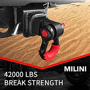 Shackle Hitch Receiver, 2 inch 42000 Lbs Maximum Break Strength, Solid with 3/4'' D Ring, Heavy Duty Towing Hitch Receivers, Never Rust, Best Towing Accessories for Vehicle Recovery Off-Road