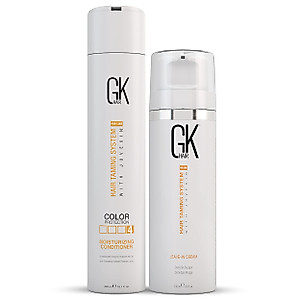 Global Keratin GK Hair Moisturizing Conditioner 300ml I Leave in Conditioner Cream 130ml