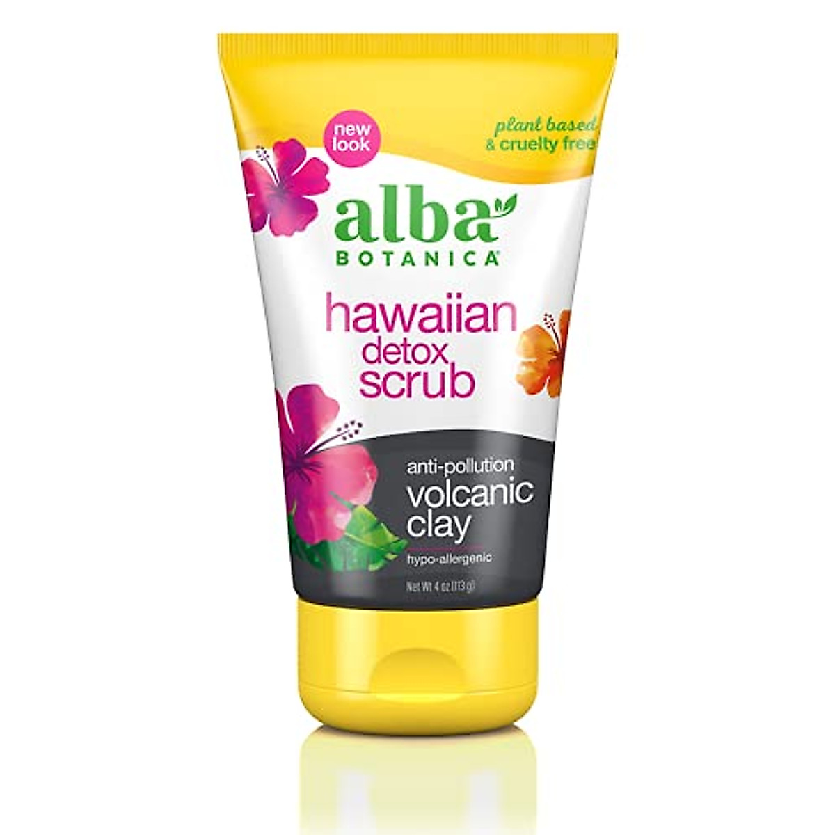 Alba Botanica Hawaiian Detox Scrub, Anti-Pollution Volcanic Clay, 4 Oz