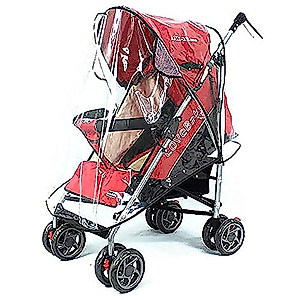 FASOTY Stroller Rain Cover Universal Waterproof Baby Stroller Cover, Rain Cover for Stroller, Jogging Stroller Rain Cover, Pushchairs Stroller Weather Shield for Wind Snow Dust, Ventilation Clear