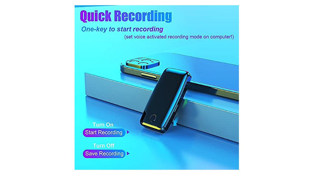 Voice Recorder 32GB - Long Battery & Voice-Activated Recording
