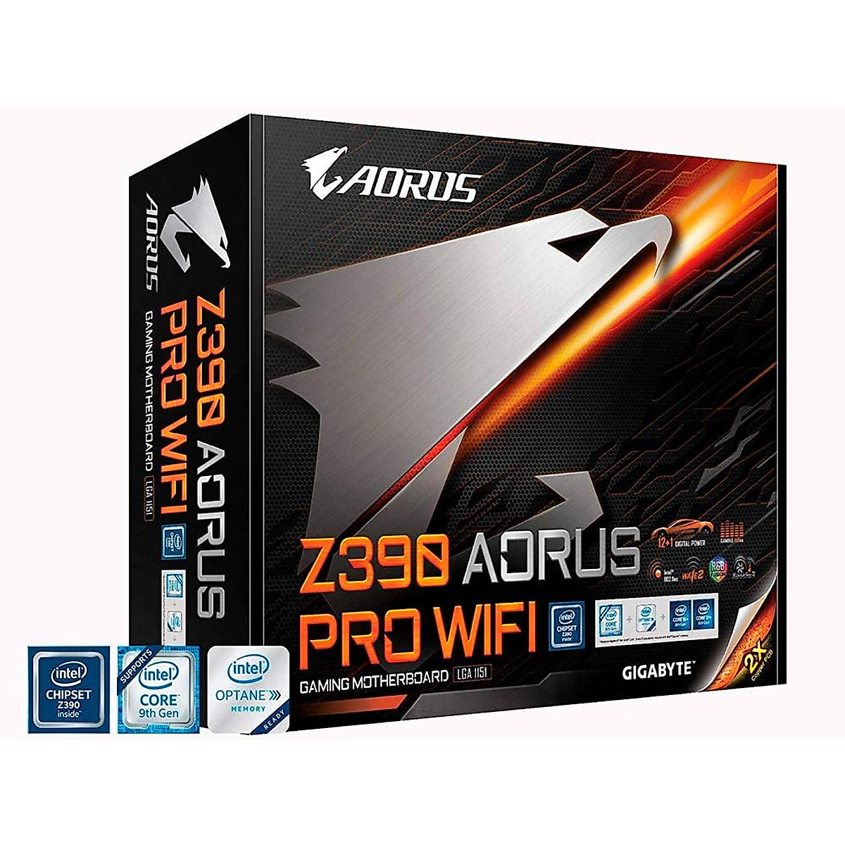 GIGABYTE Z390 AORUS PRO Wi-Fi (Intel LGA1151/Z390/ATX/2xM.2 Thermal Guard/Onboard AC Wi-Fi/RGB Fusion/Gaming Motherboard)