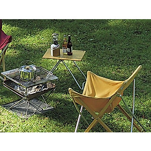 Snow Peak Bamboo My Table, LV-034TR, Designed in Japan, for Indoor Outdoor Use, Lifetime Product Guarantee