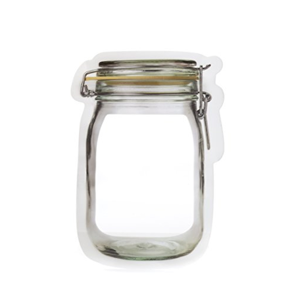 Kikkerland Extra Small Mason Jar Stand-Up Zipper Storage Bags - Set of 6