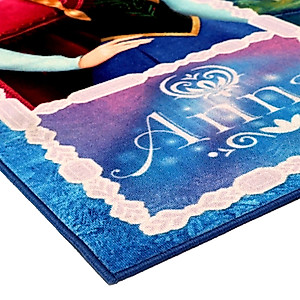 Gertmenian Kids Playroom & Game Room Carpet | Disney Frozen Olaf & Anna Childrens Rug | Kids Novelty Home Decor, Perfect Area Rug for Boys & Girls Playroom, Bedroom | 5x7 Standard, Blue, 46907