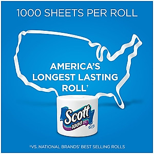 Scott Regular Roll Toilet Tissue, 1 Ply, White, 8 Rolls