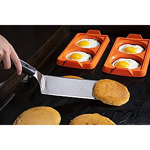 Blackstone 5600 Silicone Egg & Omelet Ring (Set of 3) for Breakfast, Non Stick Food Grade Round Egg Cooking Shapers Ring Mold for Pancake, Patties & English Muffin – Portable Griddle Accessories