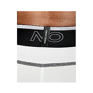 Nike Pro Dri-FIT Men's Shorts (as1, Alpha, l, Regular, Regular, White/Black, Large)