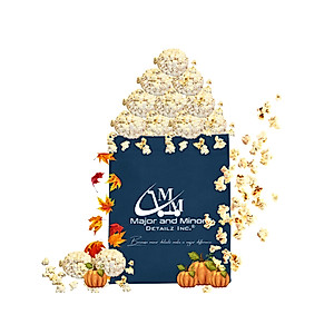 Halloween Popcorn | Popcorn Balls Individually Wrapped | Limited Edition Non Candy Seasonal Flavored Snacks and Treats for Parties Trick or Treating | Reusable Tote | 12 Ct Bundle Set