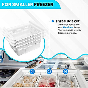 FreezerMax Single Basket - Universal Chest Freezer Organizer Basket -Fits freezers with interior box front to back measurement of 16" to 21 1/2" - Single Adjustable Basket (1 Basket Only)