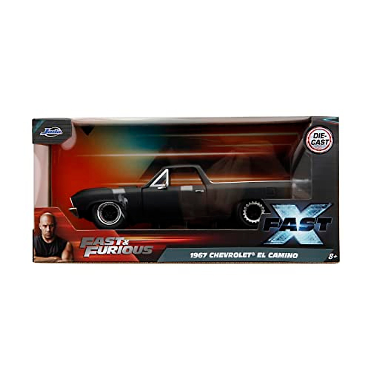Fast & Furious Fast X 1:24 1967 Chevy El Camino Die-Cast Car, Toys for Kids and Adults