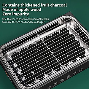 Upgrade Disposable BBQ Grill Stainless Steel Portable Easy Lighting Grill Outdoor Charcoal Grill For Outdoor Picnic Patio Backyard Camping Cooking Can Last 2 Hours (Dimensions: 33*22*6cm) (Black)