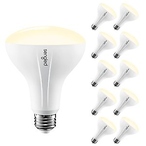 Sengled Zigbee Smart Bulb, Works with SmartThings and Echo with Built-in Hub, Voice Control with Alexa and Google Home, Hub Required, BR30 Dimmable Flood Light Bulb, Soft White 2700K, 10 Pack