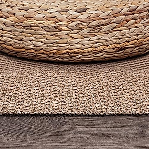 CAMILSON Easy Jute Rug 8x10, Indoor Outdoor Natural Color Farmhouse Area Rugs for Living Room Patio and Kitchen Rug, Solid Boho Woven Design, Easy-Cleaning, Washable Outside Carpet Alfombras (8 x 10)
