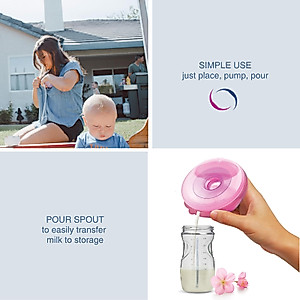 Freemie Rose Premium Hands-Free Wearable Breast Pump System | Quiet Rechargeable Mobile Breast Pump | Ultra-Discreet in-Bra Pink Cups | 3 Sizes Included