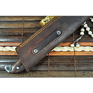 Perkin - Custom Handmade Damascus Hunting Knife - Beautiful Camping Knife - Full Tang