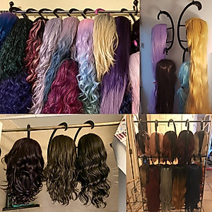 FINDYOU Hanging Wig Stand Wig Hanger for Multiple Wigs Holder Stand for Hair Extensions, Wigs & Accessories（6 Packs）