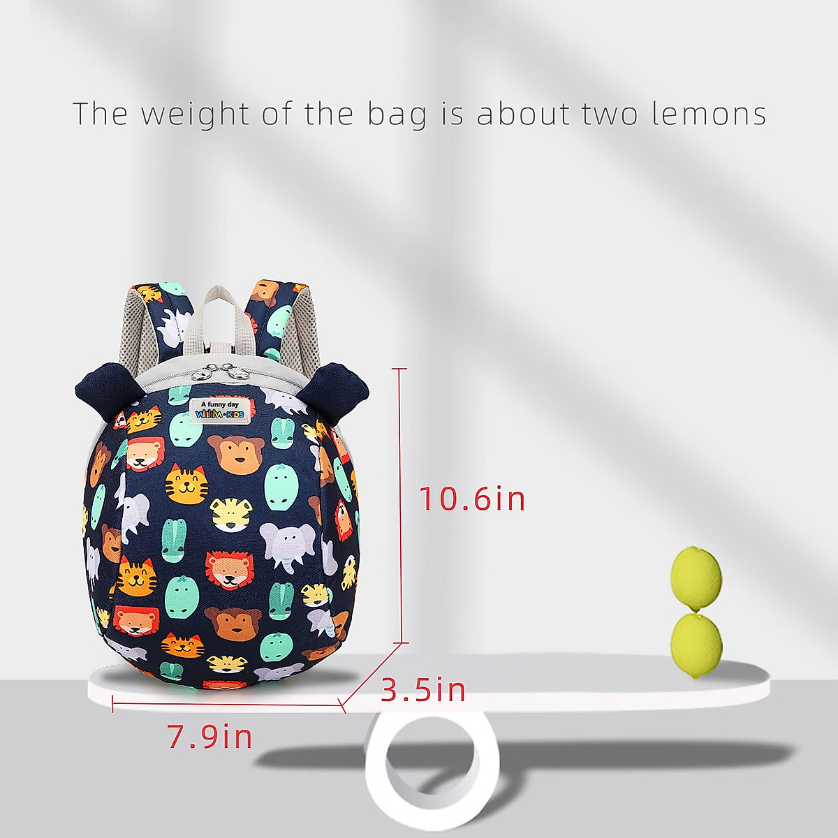 willikiva Dinosaur Toddler Mini Backpack Children Kids Baby Safety Harness Leash Waterproof Boys and Girls(Zoo,Small Age1-2)