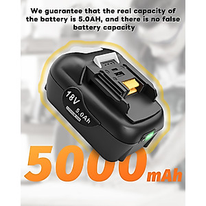 COOMYXIN Genuine Capacity 4 Pack 5Ah 18V Battery Replacement for Makita 18v Battery - Real Capacity Lithium Ion Batteries Compatible with All Makita 18V Cordless Power Tools