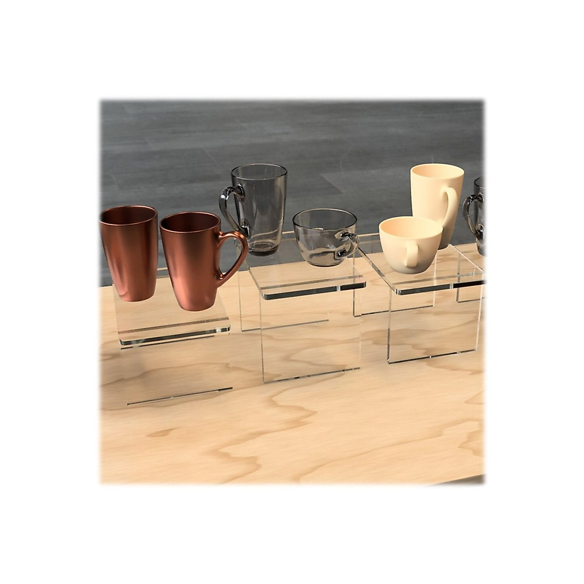 Azar Displays 515365 5"H Acrylic Deluxe Riser Display, 11.75"W x 5"H 1/2"