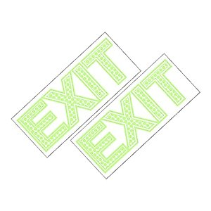 WHAMVOX 2 Sheets Export Sticker Outlet Stickers Exit Stickers Signs Ire Exit Signage Shopping Mall Exit Decal Exit Decals Mall Supplies Adhesive Exit Sticker Glowing Sticker The Pet