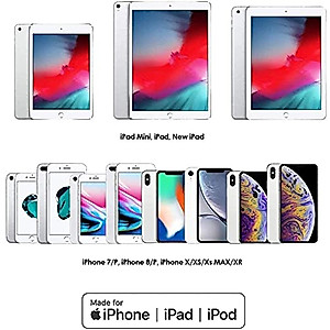 [2 in 1] Headphone Adapter for iPhone,3.5mm Jack Dongle Aux Audio Charger Splitter,Compatible with iPhone13/12/SE/XR/XS/X/8/8Plus/7/7 Plus Audio Earphone Adaptor Support All iOS System，White