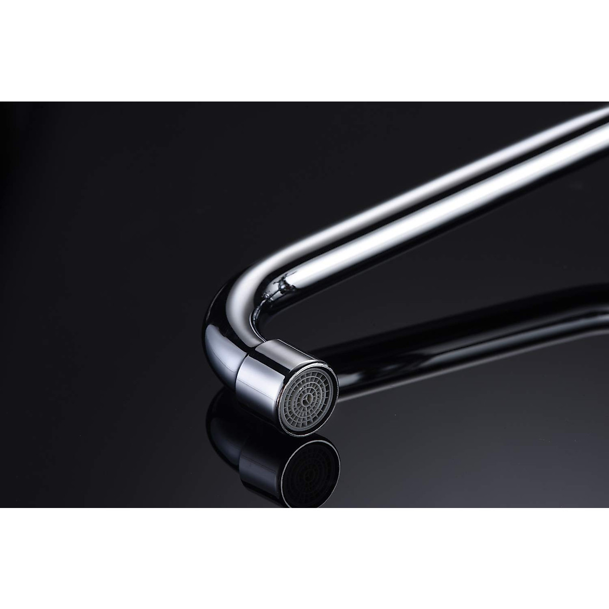 Sumerain Wall Mount Kitchen Faucets, 2 Cross Handles Chrome Finish,3" to 9" Adjustable Spread