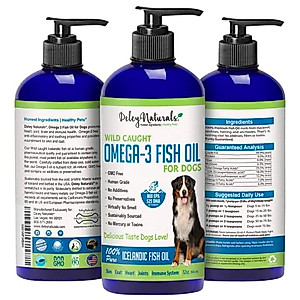 Wild Caught Fish Oil for Dogs - 32oz - Omega 3-6-9, GMO-Free - Reduces Shedding, Supports Skin, Coat, Joints, Heart, Brain, Immune System - Highest EPA & DHA Potency - Only Ingredient is Fish