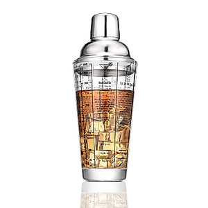 Etens Bartender Kit with Stand and Glass Cocktail Shaker Budnle, 14pc Cocktail Shaker Set and Clear Martini Shaker with Measurement