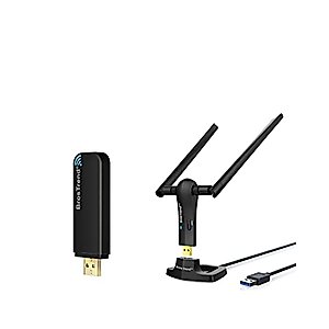 BrosTrend 1200Mbps Long Range USB WiFi Adapter for PC Desktop Laptop of Windows 11/10/8.1/8/7 and BrosTrend Linux USB WiFi Adapter 1200Mbps Supports Ubuntu, Mint, Kali, Debian, Kubuntu, Mate