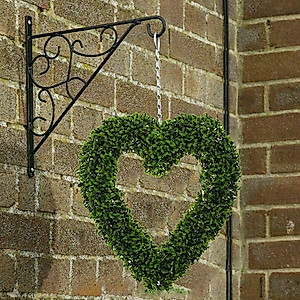 OVBBESS Garden Products Topiary Boxwood Heart Topiary Door Hanging Love Heart Home Decor