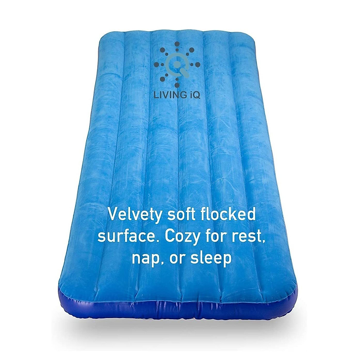 Living iQ Jr Twin-Size Kids Inflatable Air Bed, Blow-Up Mattress with Disney Marvel Spider-Man Theme, Waterproof & Puncture Resistant Vinyl, Lightweight & Portable for Travel, Hotel, Camp & Sleepover