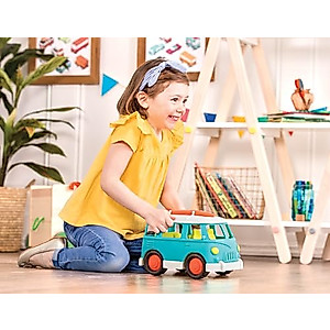 Battat- Wonder Wheels - Blue Toy Camper Van – Toy Rv For Kids, Toddlers – Realistic Details- Recyclable Materials- Camper Van- 1 Year +