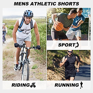 BVNSOZ Men's Athletic Shorts with Pockets and Elastic Waistband Quick Dry Workout Shorts for Men