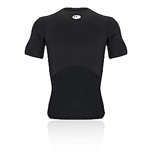 Under Armour Men's Armour HeatGear Compression Short-Sleeve T-Shirt , Black (001)/White, Medium