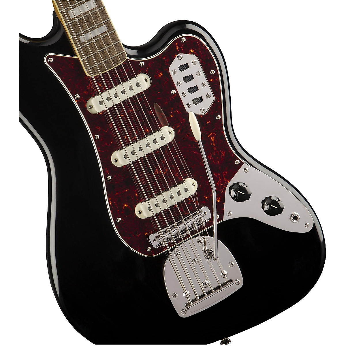 Squier Classic Vibe 6-String Bass VI, Black, Laurel Fingerboard