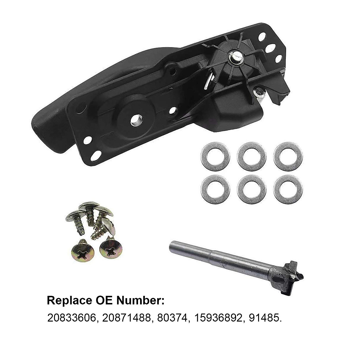 20833606 Interior Door Handle Kit Front Left Diver Side Fits for Cadillac Escalade 2007-2011 Chevy Avalanche Cheyenne Silverado Suburban Tahoe 2007-2014 GMC Sierra Yukon 2007-2014 Replace# 80374