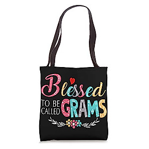 Blessed to be called Grams Colorful-Grandma Gift Tote Bag